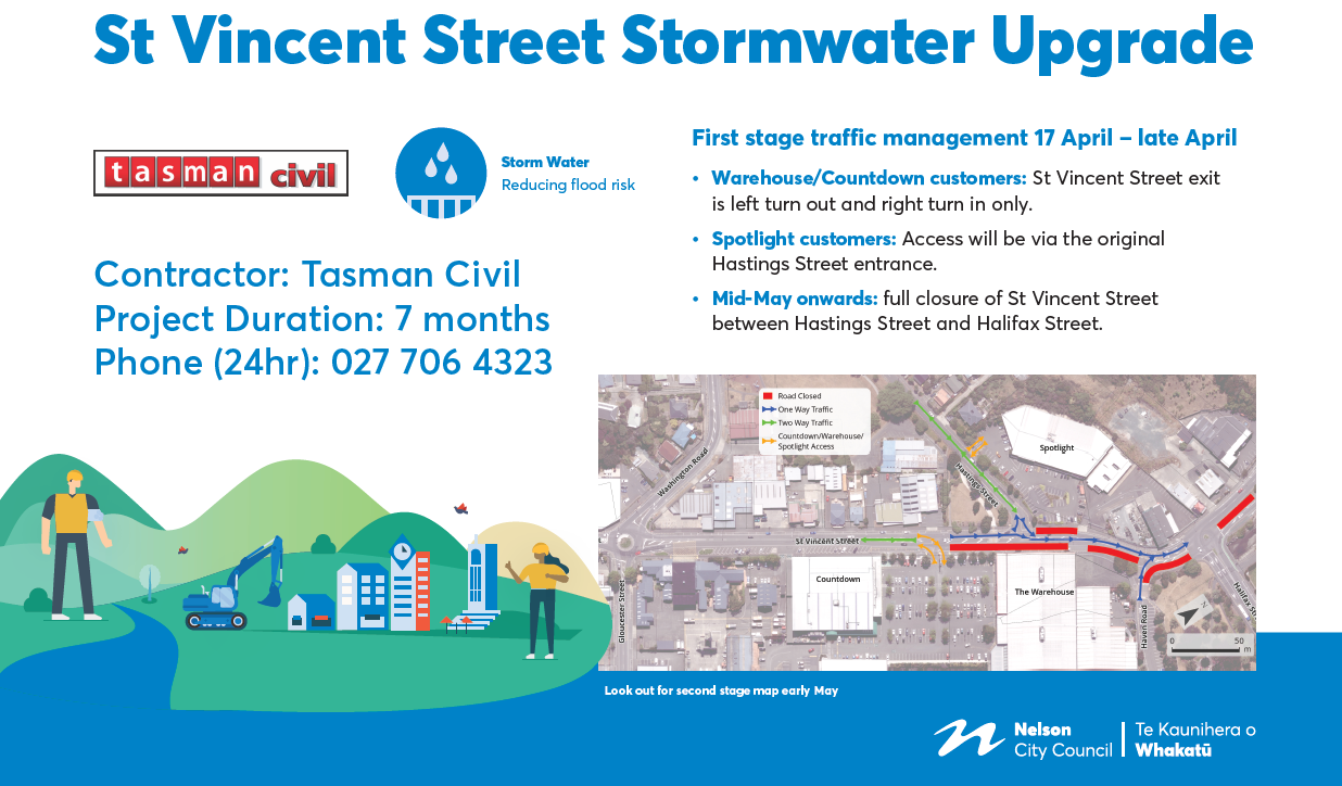 St Vincent Street infrastructure upgrade | Shape Nelson